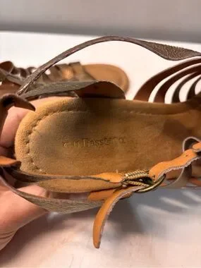 G.H. Bass & Co. | Shoes | G H Bass Co Edie Bronze Leather Wedge Sandals ...